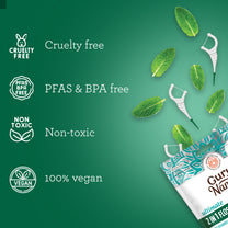GuruNanda Floss Picks: 2-In-1 Dental Floss Picks, 40 Ct, Mint Flavor