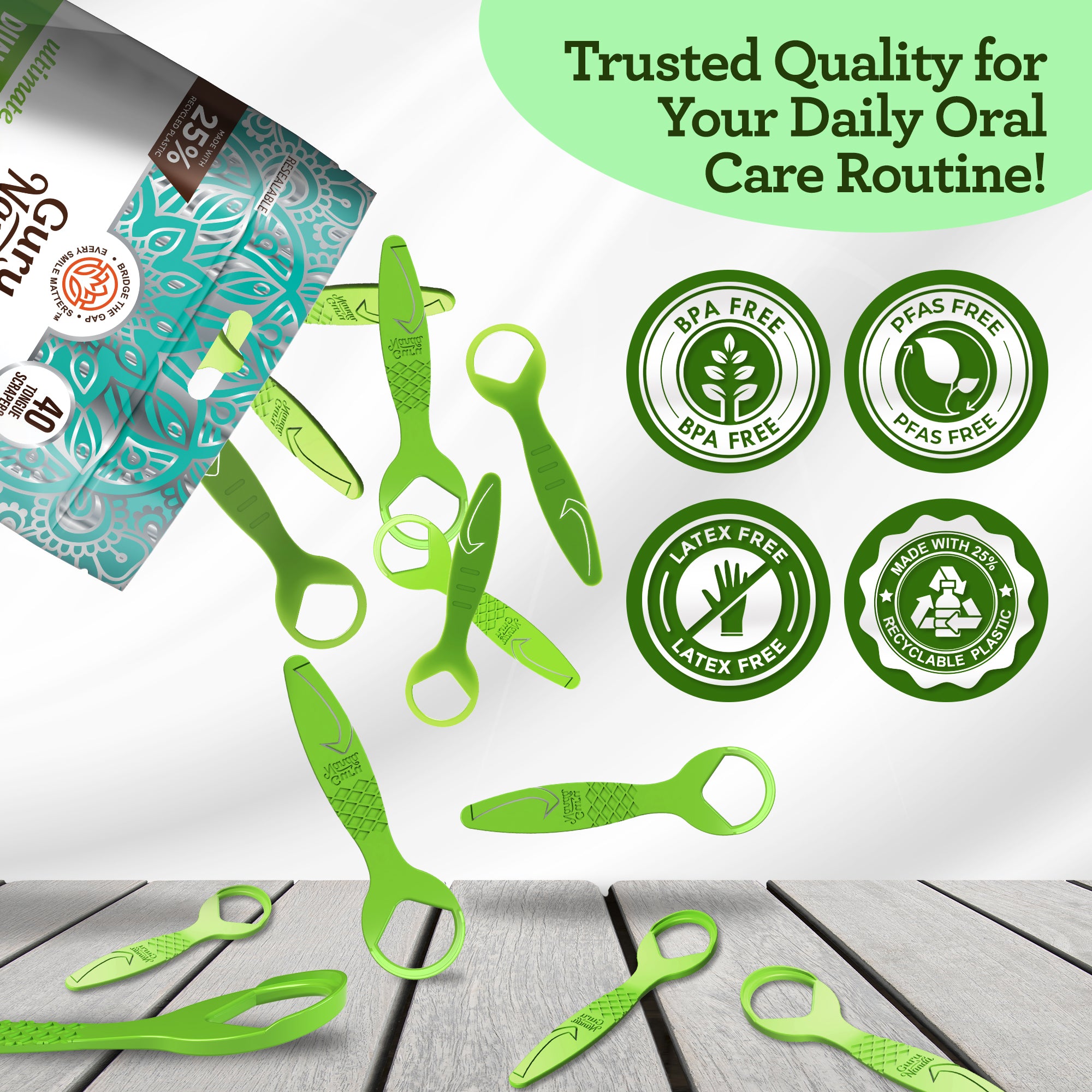 Ultimate Dual Function Tongue Scraper with Aligner Remover - 40 ct ...