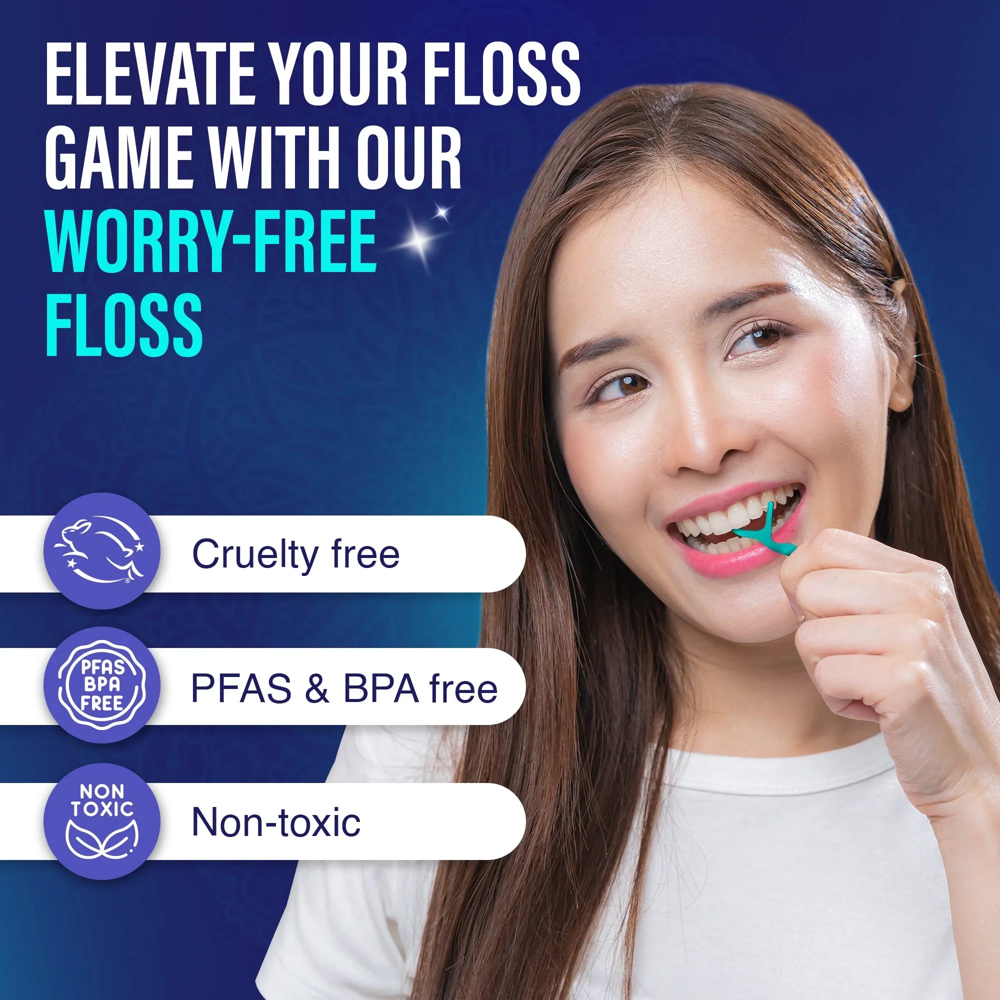 GuruNanda's Fresh Floss Picks With Angled Pick & CocoMint-Flavor, 60 Ct