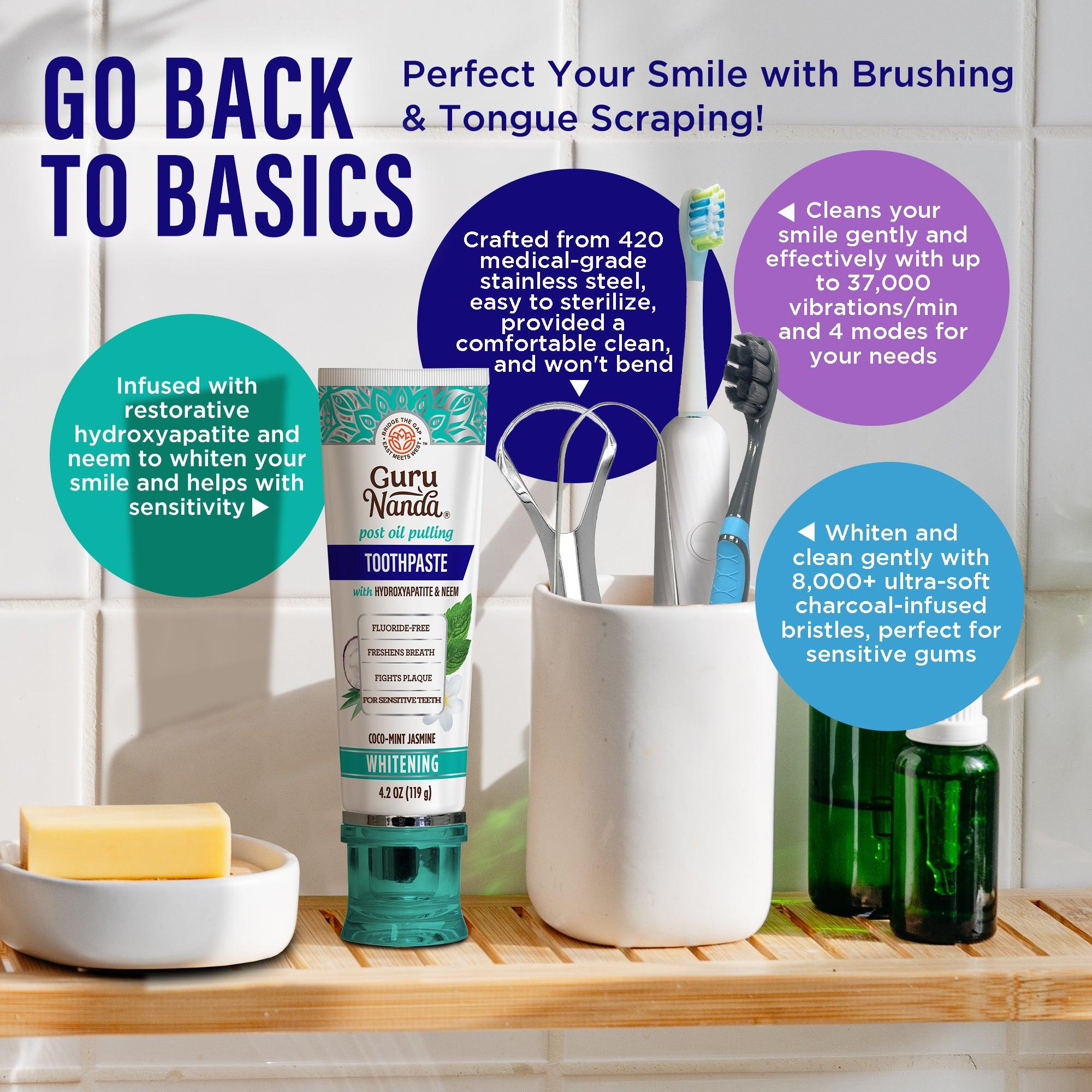 Guru's 7-Step Regimen 2.0 for Healthy Teeth & Gums – GuruNanda