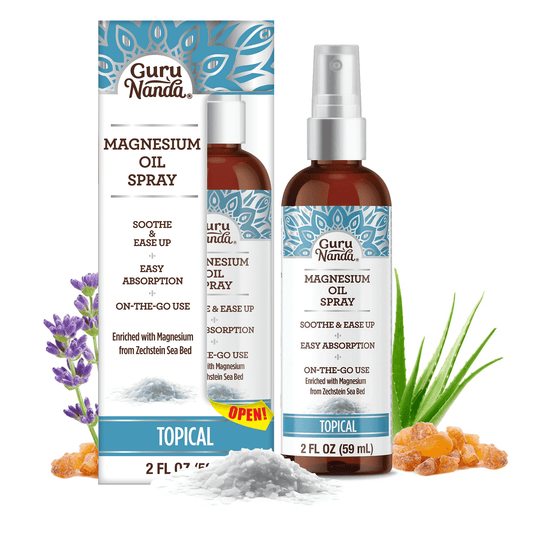 GuruNanda Quick-Absorbing Magnesium-Spray-2-fl-oz (GC-MS Tested)