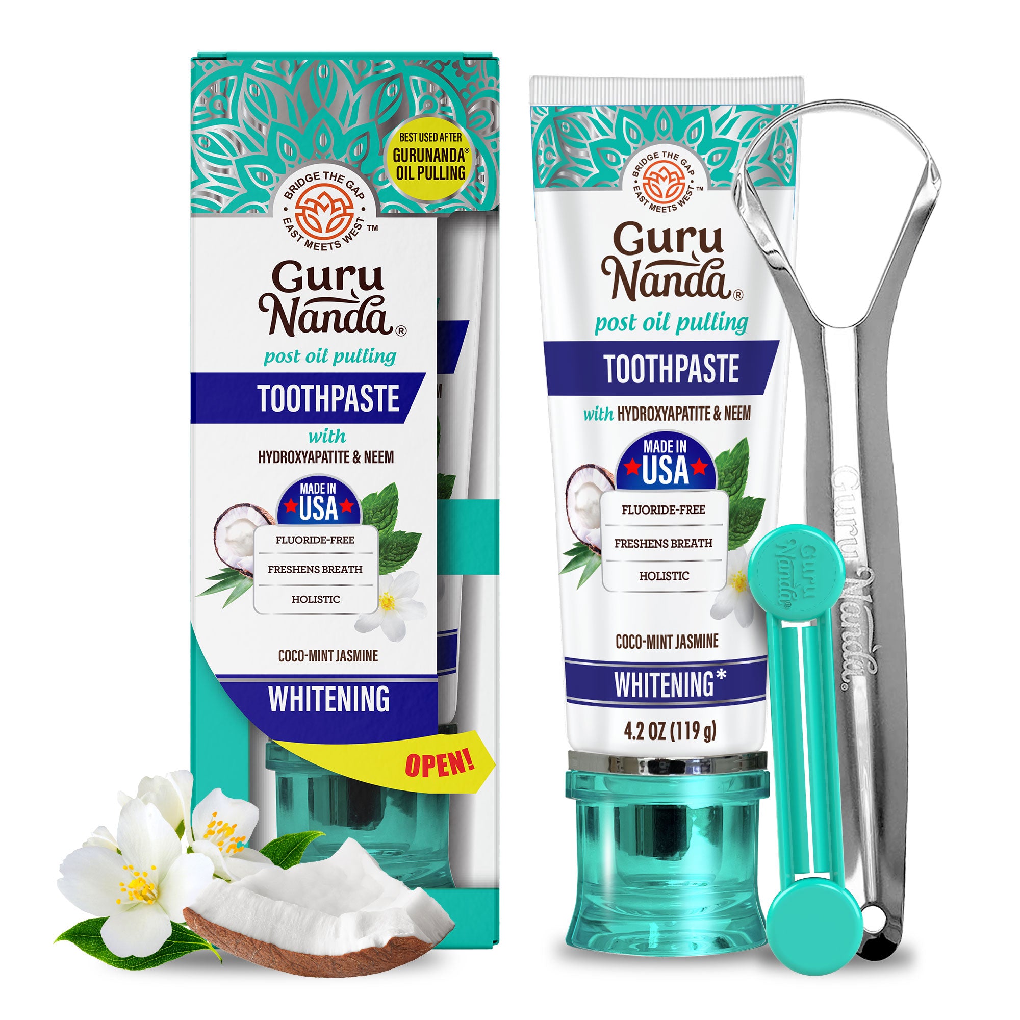 Fluoride Free Whitening Toothpaste with Hydroxyapatite | GuruNanda