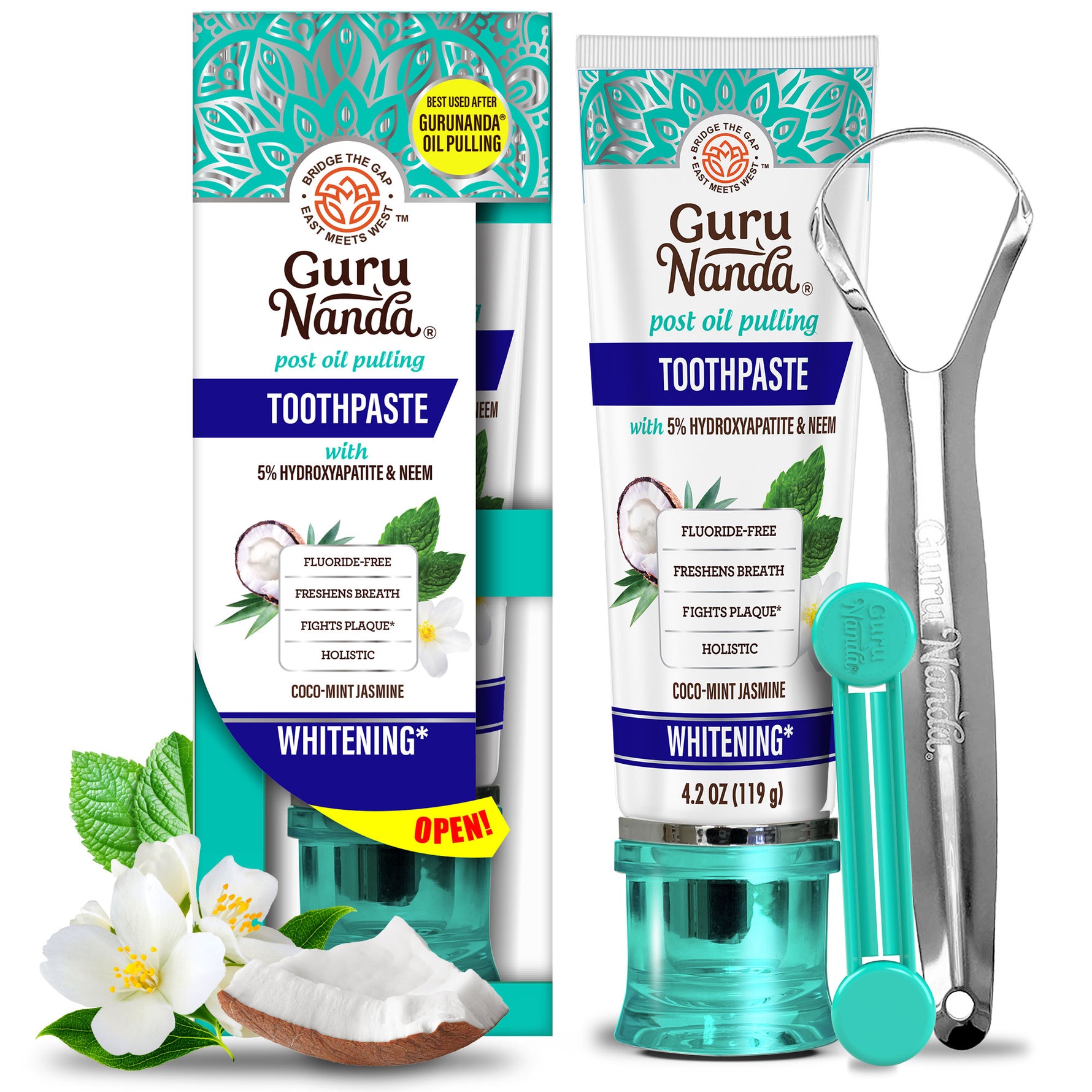 Fluoride Free Whitening Toothpaste with Hydroxyapatite | GuruNanda
