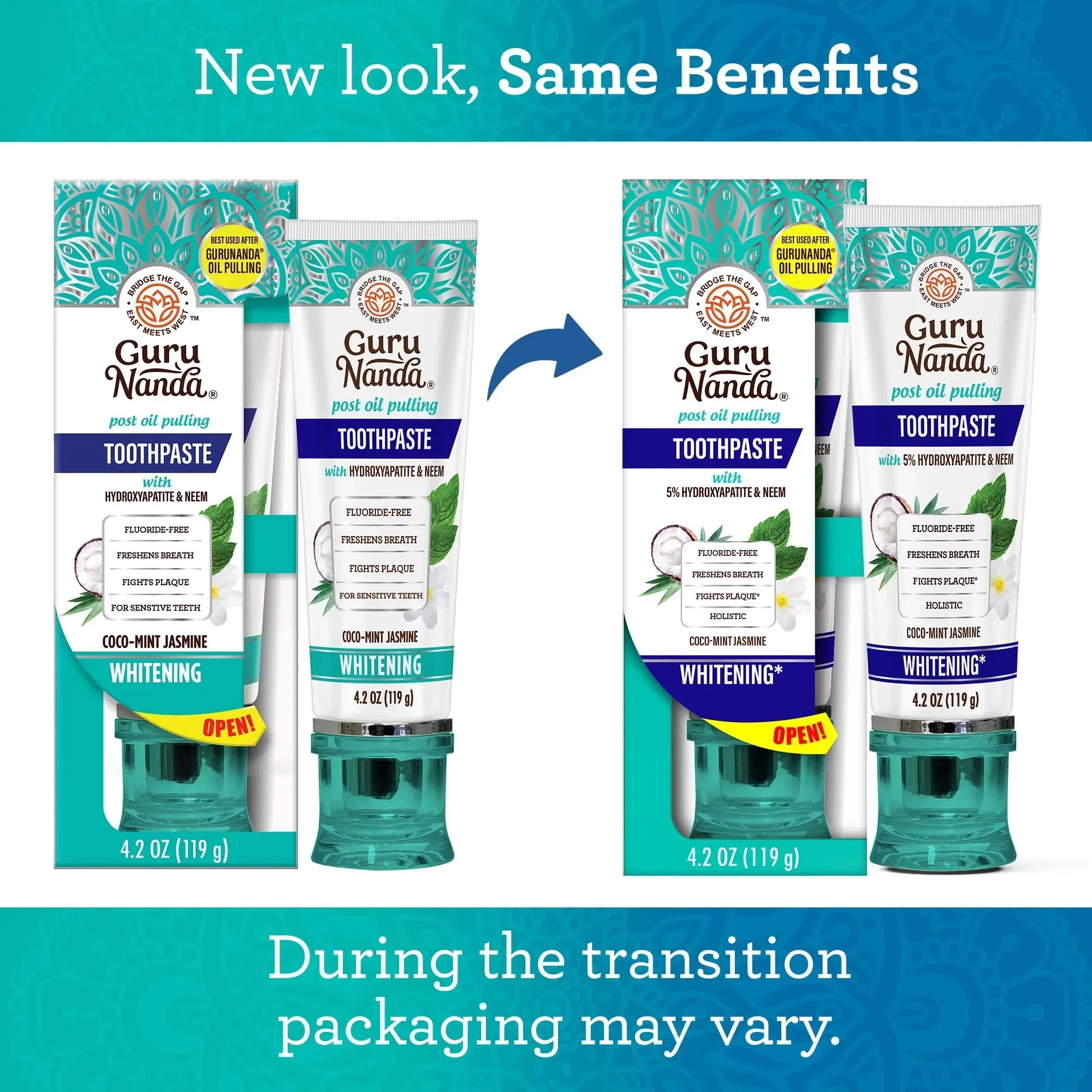 Fluoride Free Whitening Toothpaste with Hydroxyapatite | GuruNanda