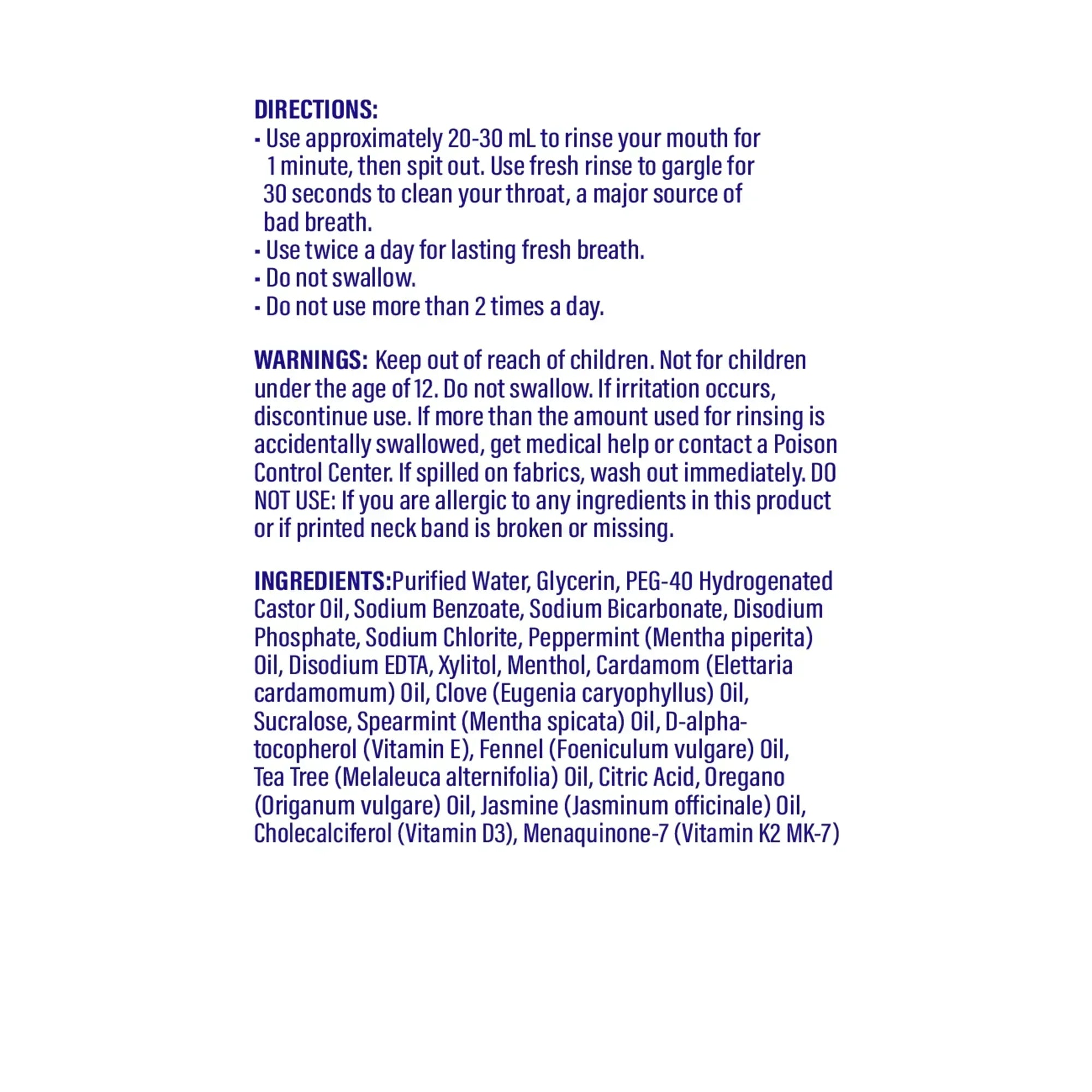 Oral Rinse Breath Harmonizer Mouthwash - Travel Size - Wild Mint (3 Fl ...