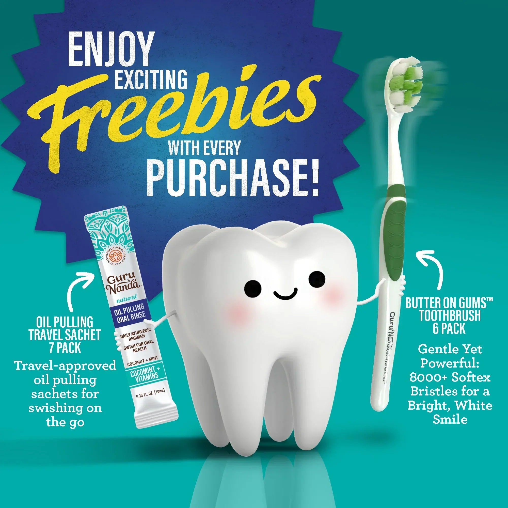 Total Smile Makeover Kit | Oral Care Bundle – GuruNanda