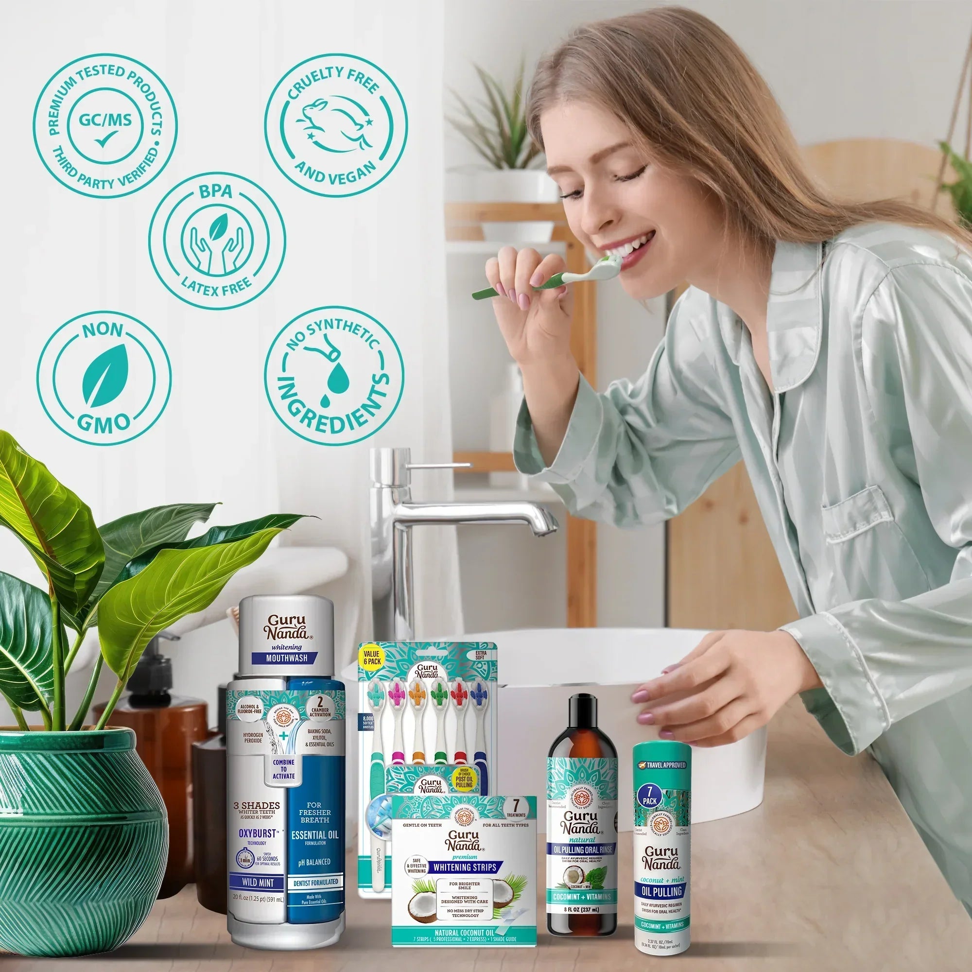 Total Smile Makeover Kit | Oral Care Bundle – GuruNanda