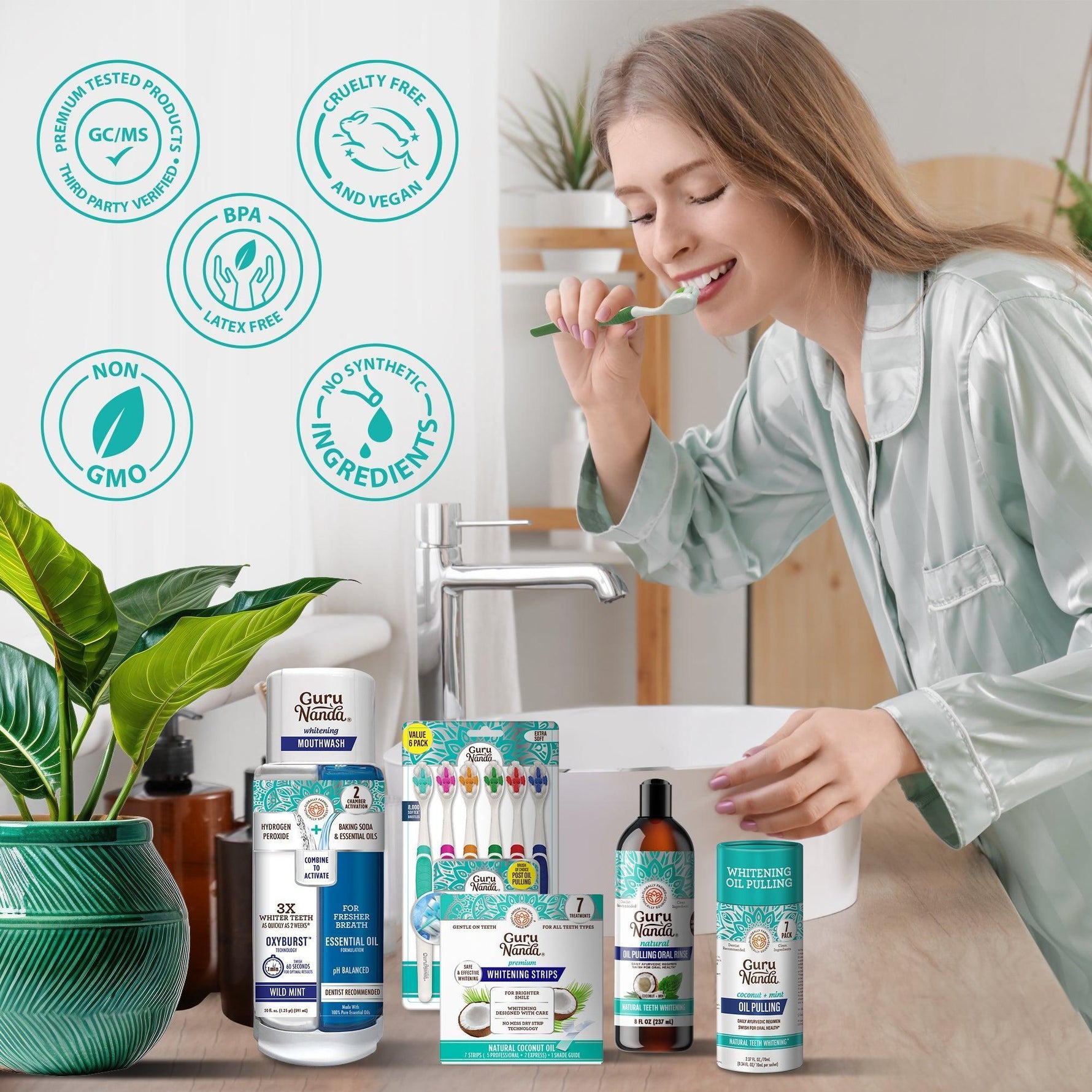 Total Smile Makeover Regular Kit - 8oz Cocomint Pulling Oil + Dual Bar ...