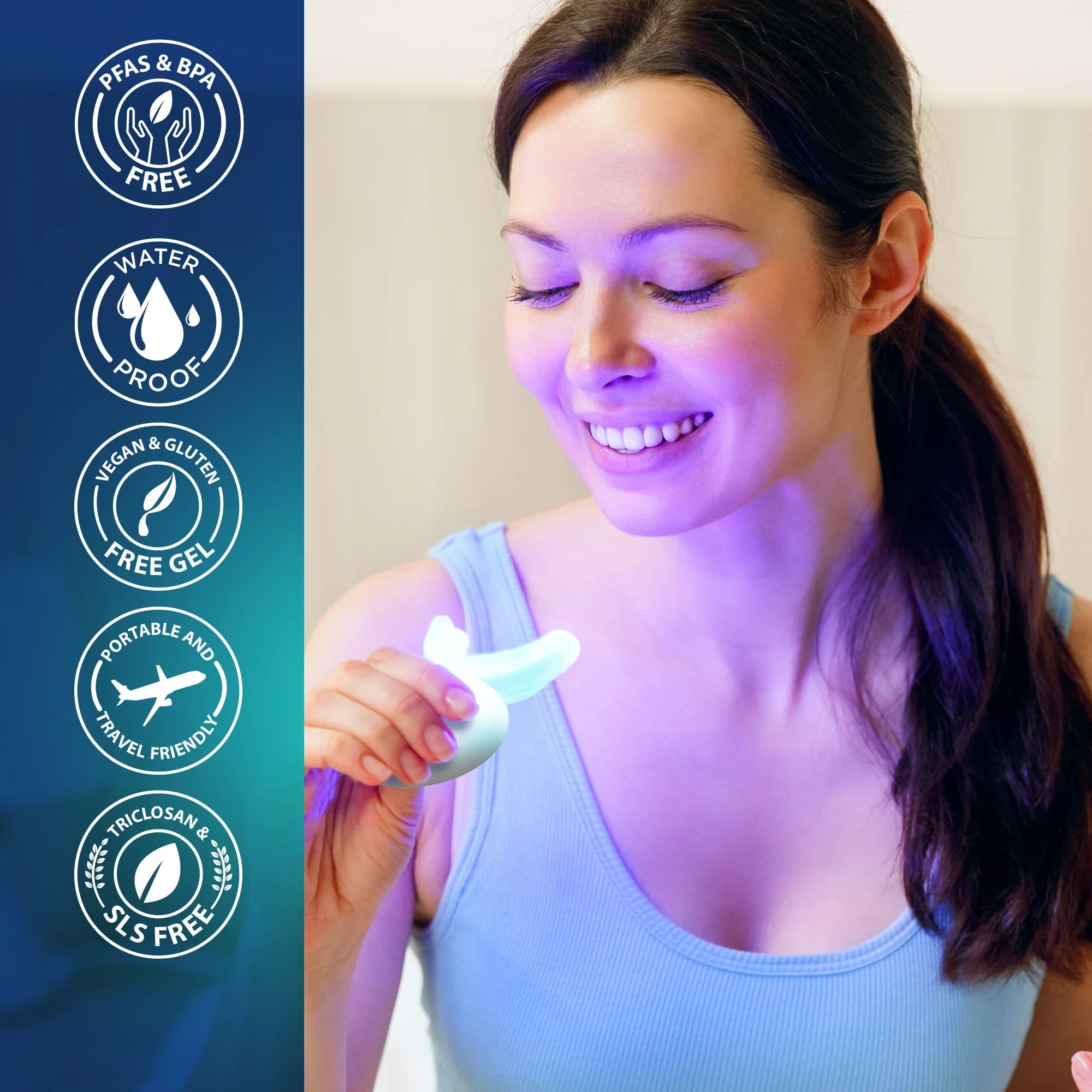 Wireless LED Teeth Whitening Kit | GuruNanda