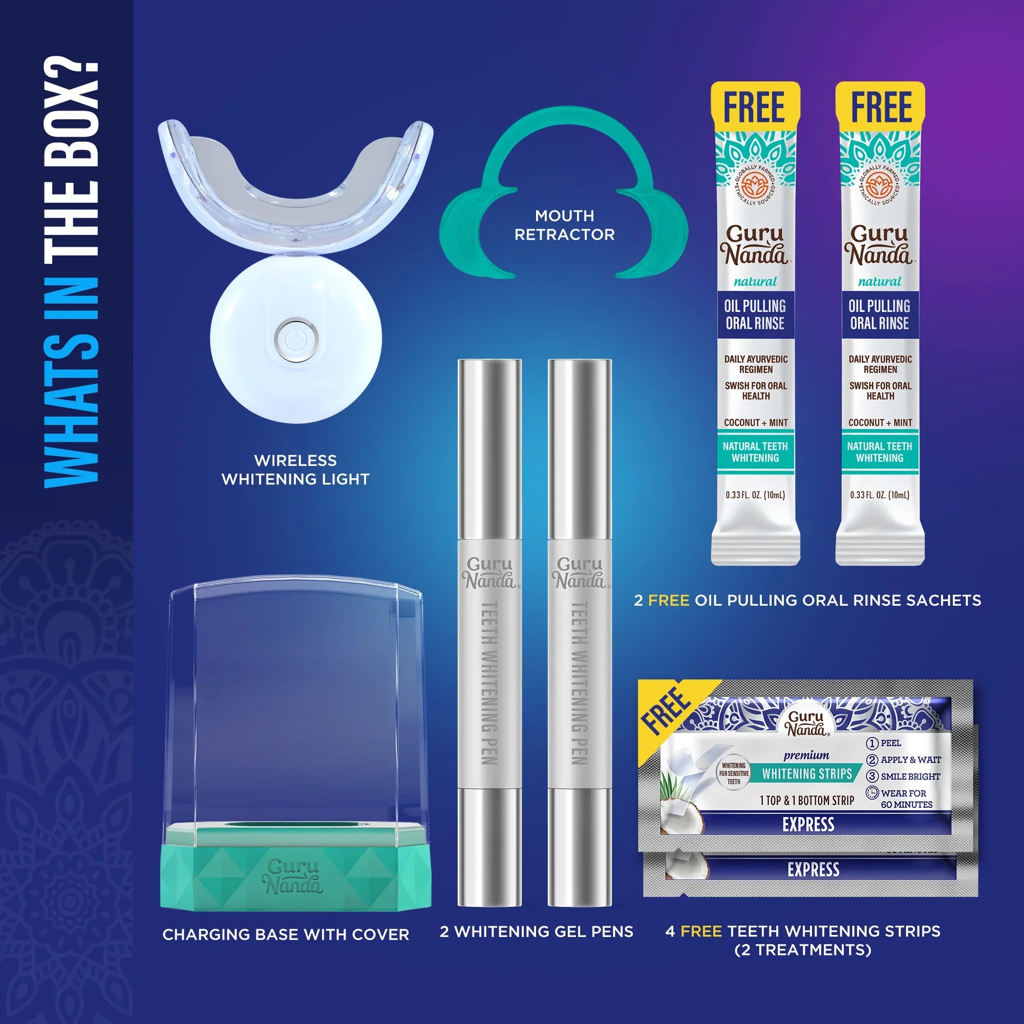 Wireless LED Teeth Whitening Kit | GuruNanda