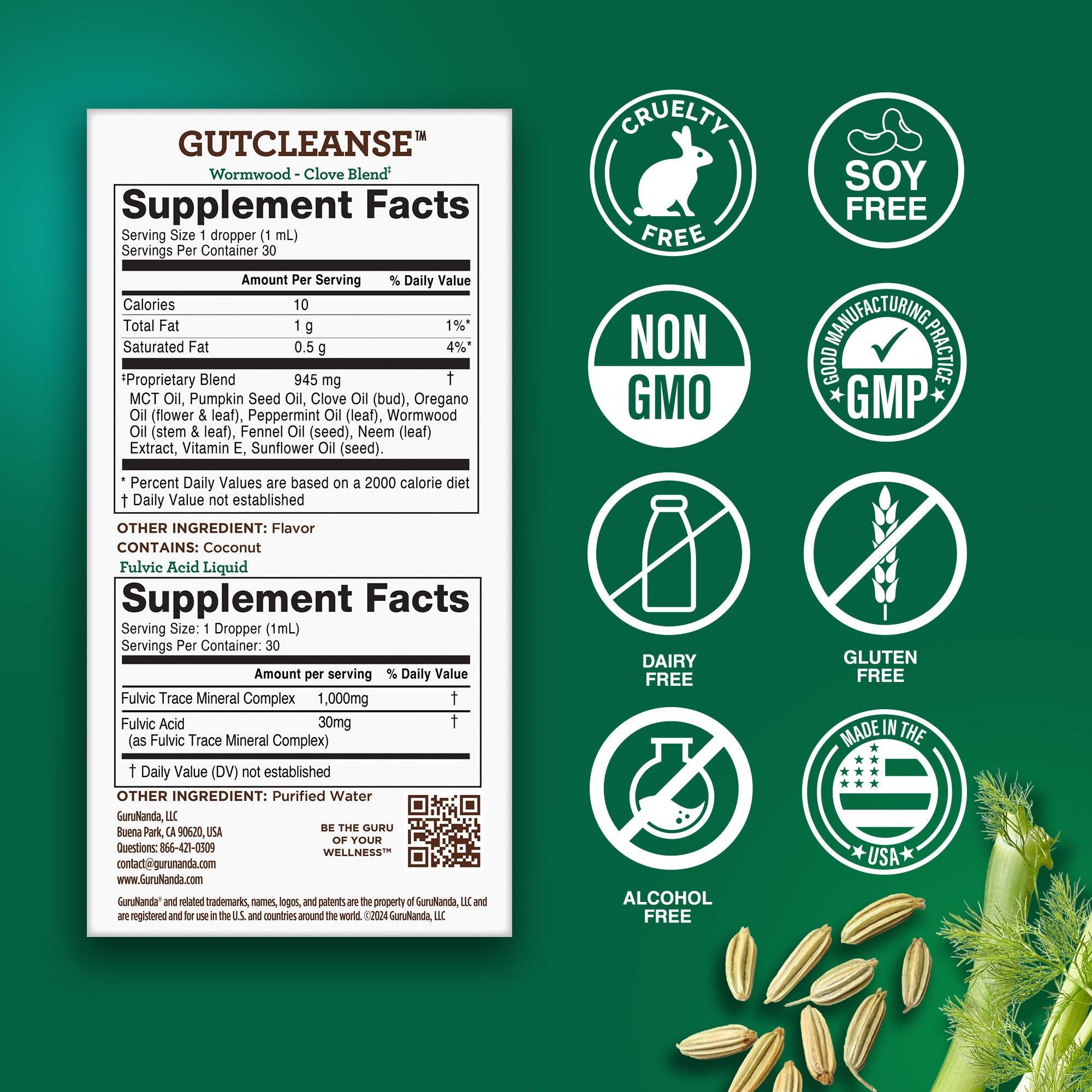 Gutcleanse 2-Step Supplement | GuruNanda