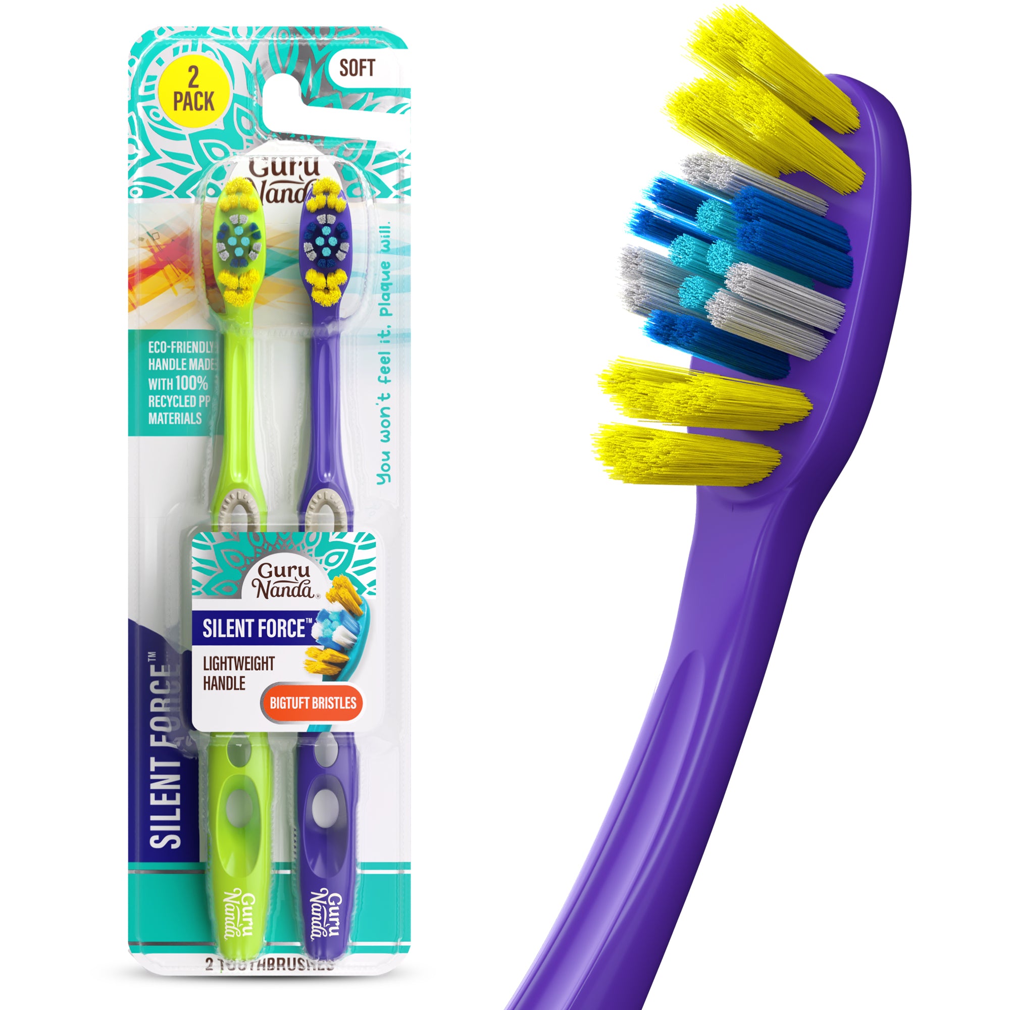 Silent Force Toothbrush - 2 Pack – GuruNanda