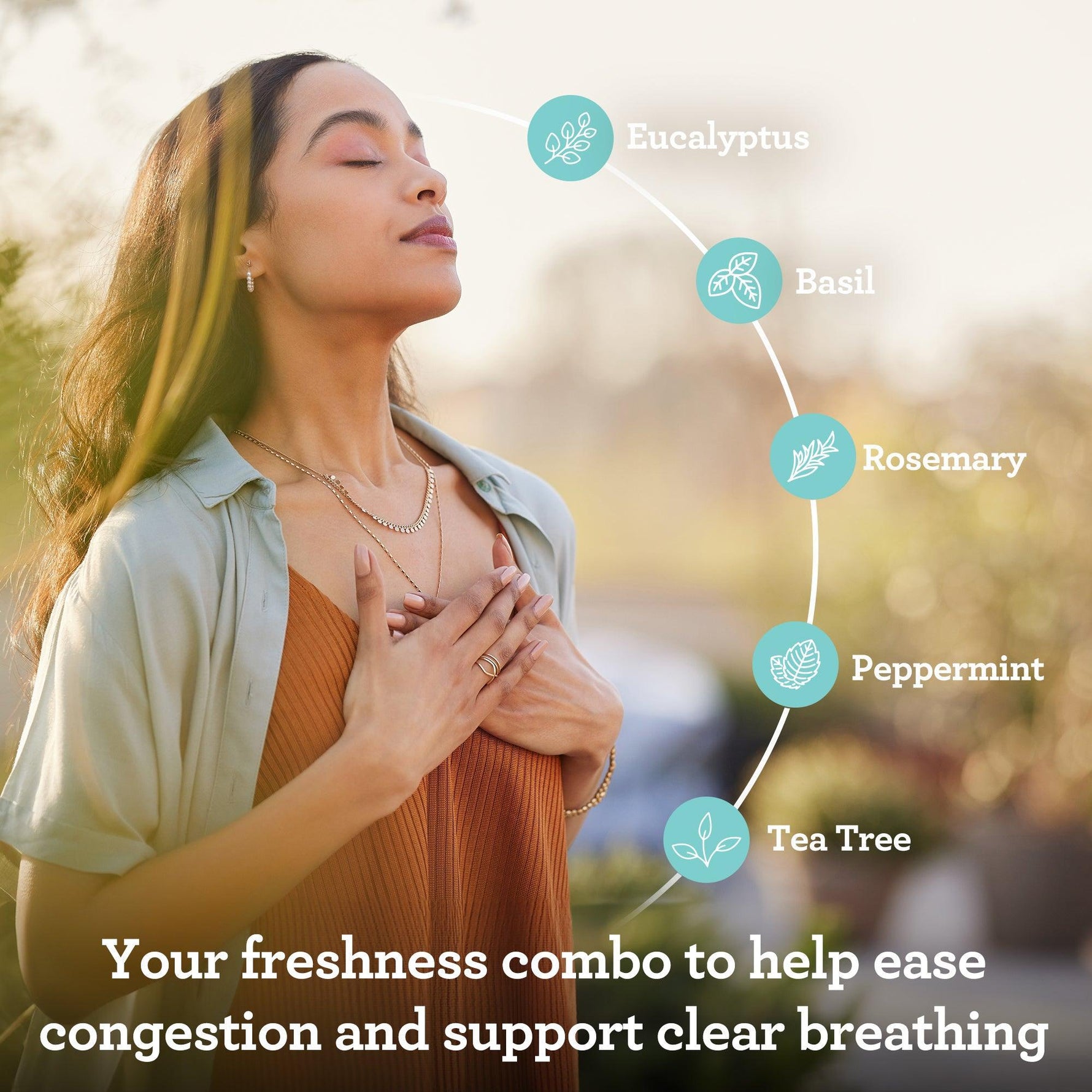 GuruNanda's Breathe Essential Oils Trio Set, 100% Pure & Natural
