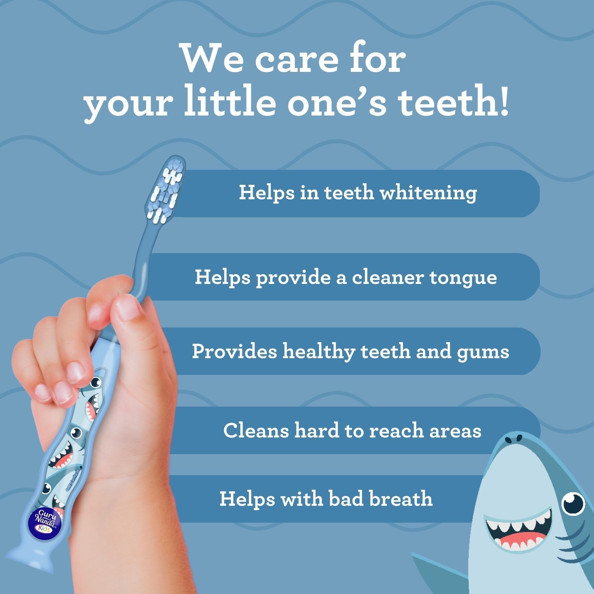 GuruNanda Suction Cup Toothbrush, Fun Animal Designs for Kids, Set of 4