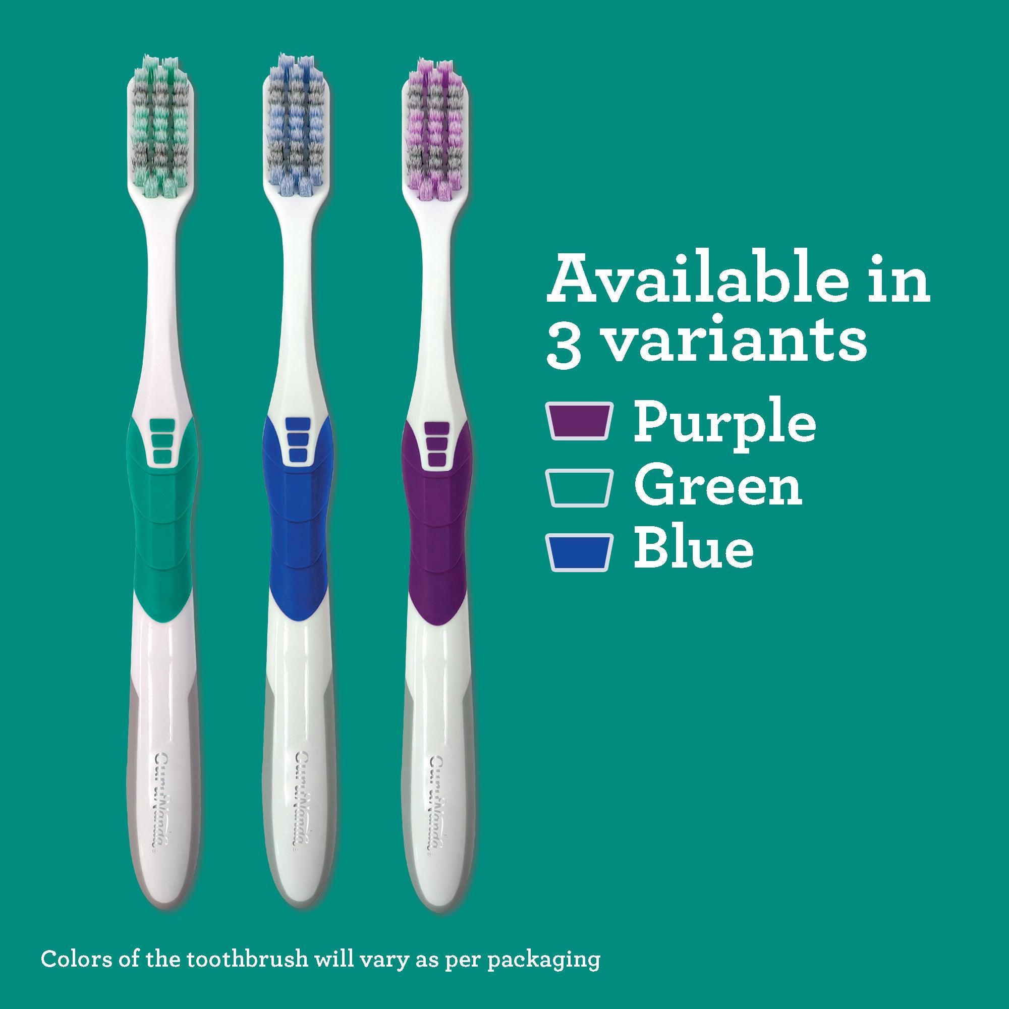GuruNanda Gentle Giant Toothbrush With Spiral Whitening Bristles, 1 Pk