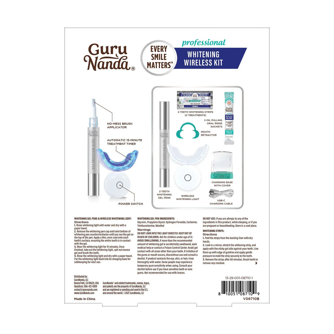 Wireless LED Teeth Whitening Kit | GuruNanda