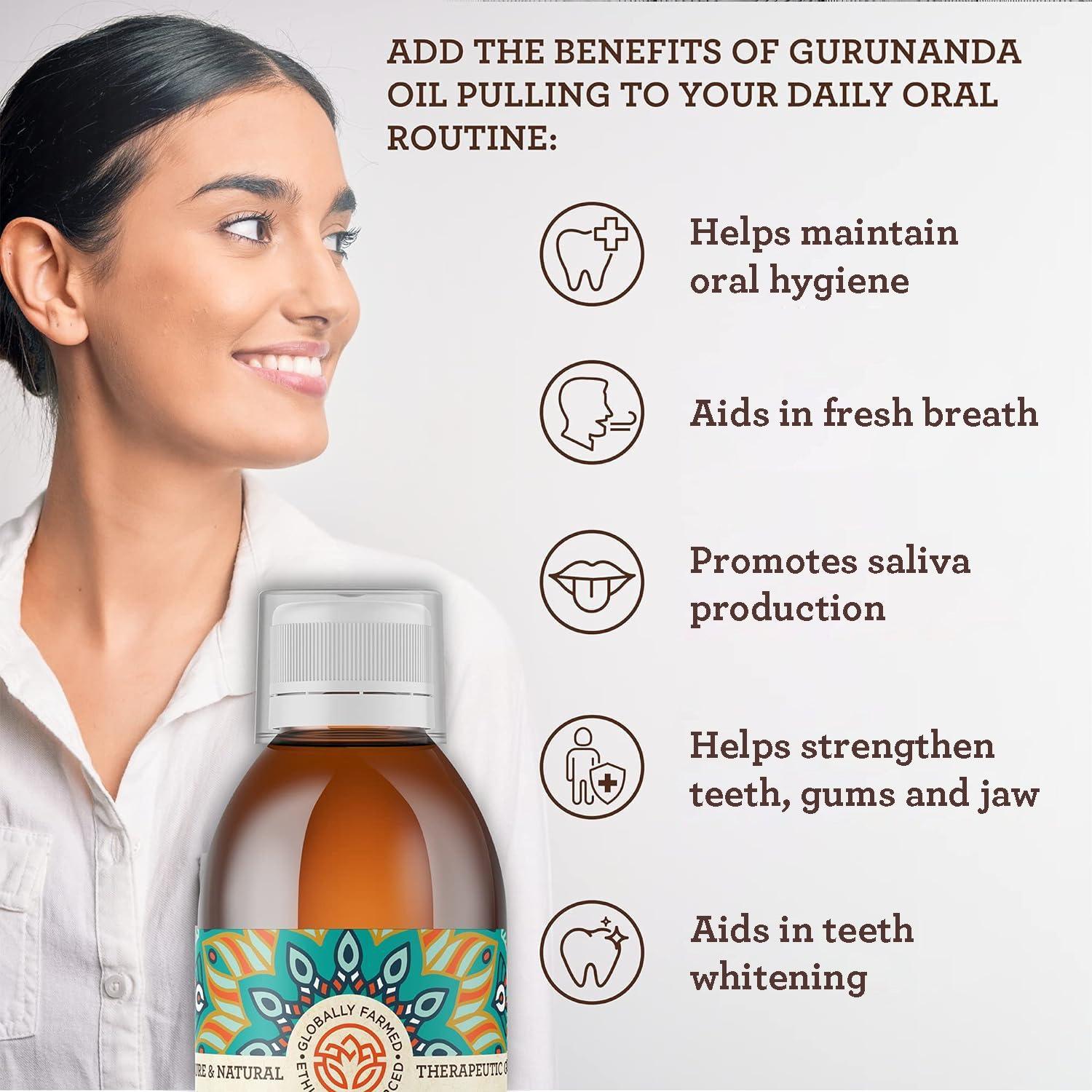 GuruNanda Original Formula Pulling Oil for Healthy Teeth & Gums (1-Pack)