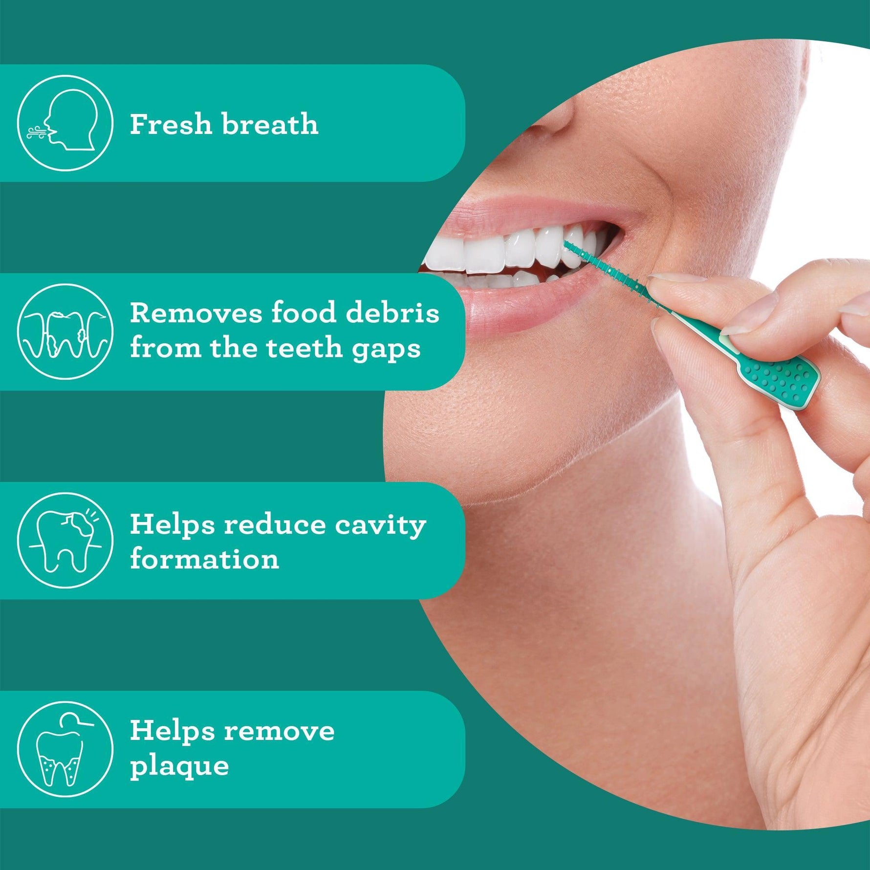 GuruNanda's Super Soft Interdental Picks, Gentle Gum Massage, 100 Ct