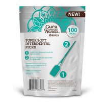 GuruNanda's Super Soft Interdental Picks, Gentle Gum Massage, 100 Ct